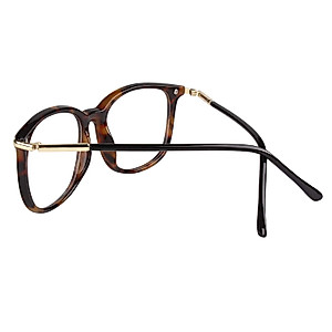 GQUEEN Fashion Fake Glasses Non Prescription Glasses Clear Lens Glasses Nerd Plain Frames Women Men, 201579