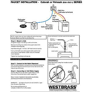 Westbrass D271H-12 Velosah 9" 1-Handle Dispenser Faucet Hot Water, Thermostatic Tank, Oil Rubbed Bronze
