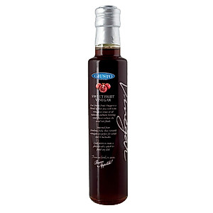 Giusto Sapore Pomegranate Sweet Fruit Italian Vinegar - Premium All Natural Infused Gluten Free Gourmet Brand - Imported from Italy and Family Owned - 8.5oz