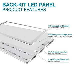 1x4 led Flat Panel Light,CRI90 3CCT 3000K/4000K/5000K Dimmable 0-10V, 8000LM,LED Light Drop Ceiling Fixture,Flat Panel Led Light,Ceiling Panels LED Troffer LED Lay for Office-Commercial Grade