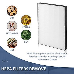 Mchillnet Air 220 Filter Replacement Compatible with Bissell Air320 Air220 2609A Air Cleaner Purifier, 2678 HEPA Filter + Pre-Filter and 2677 Activated Carbon Filter Included, 1 Set