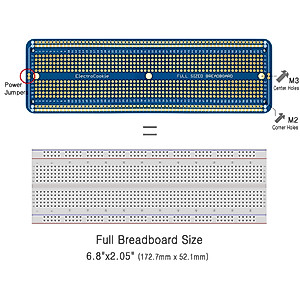 ElectroCookie Solderable Breadboard Large PCB Board for Electronics Projects Compatible for DIY Arduino Soldering Projects, Gold-Plated (3 Pack, Blue)