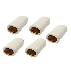 MPP Stuffed Peanut Butter Nutritious Refillable Shin Bones 4" Hard Dog Dental Chews (5 Bones)