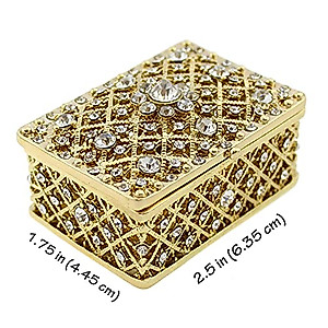 CB Accessories Wedding Unity Coins - Arras de Boda - Decorative Box with Rhinestone Crystals Keepsake 75 (Gold)