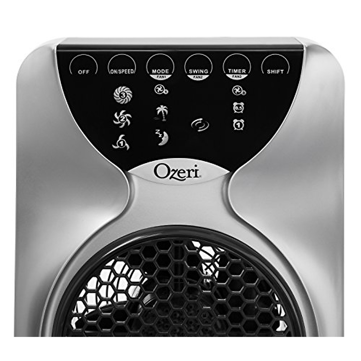 Ozeri 3x Tower Fan (44") with Passive Noise Reduction Technology, Grey