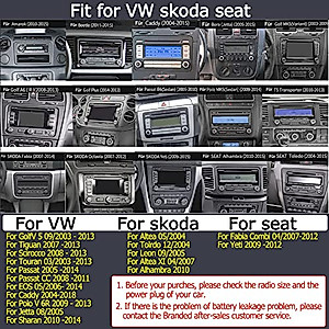 SCUMAXCON 6.5" Car Stereo RCD360 PROII RCD330 Carplay Android Auto Bluetooth USB SD RVC FM for VW Golf MK5 MK6 Passat Caddy Jetta Polo CC EOS (Backup Camera Actived)