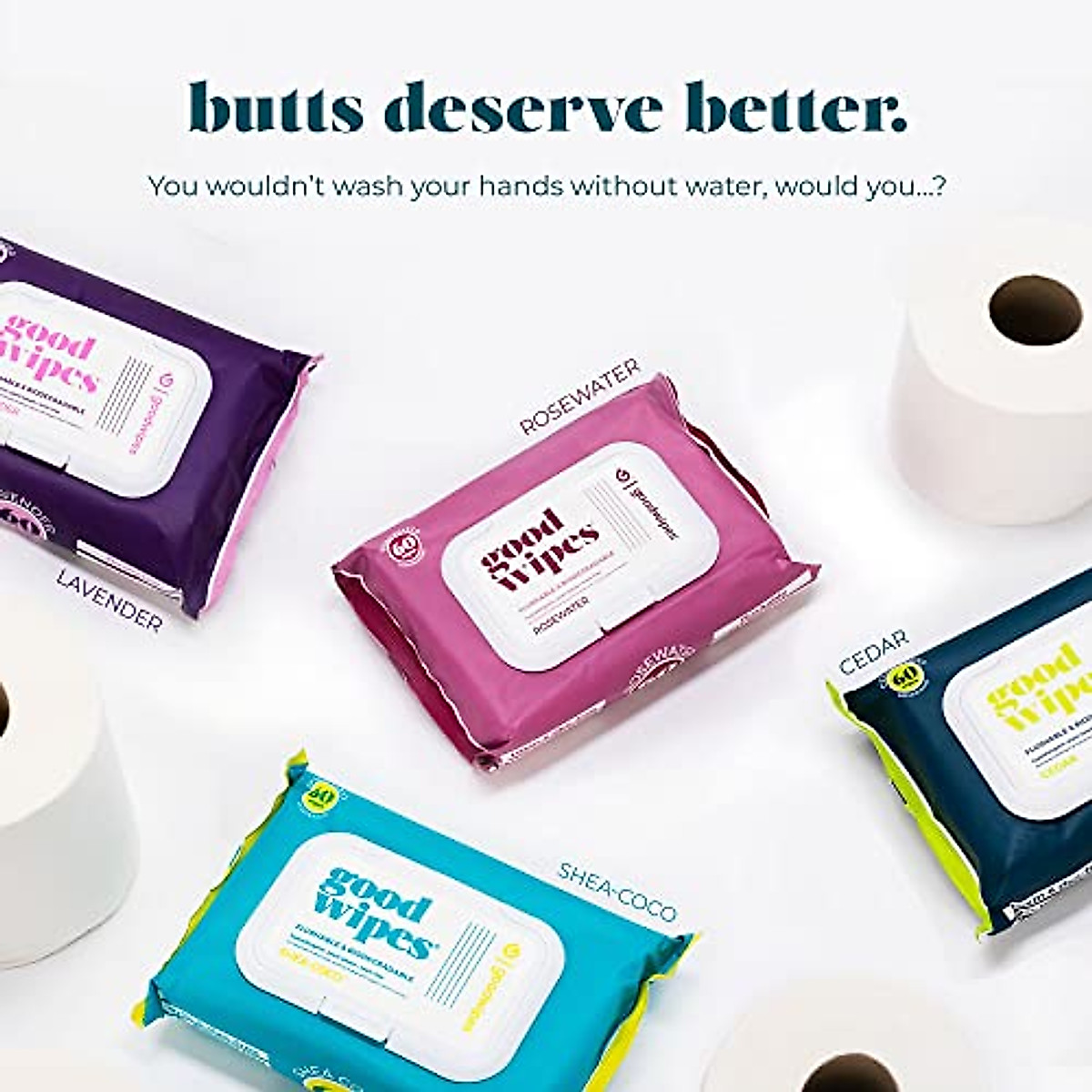 Goodwipes Flushable & Plant-Based Wipes with Botanicals | Dispenser for At-Home Use | Variety Pack with Aloe Septic and Sewer Safe | 240 count (4 packs) - Biggest Adult Wipes