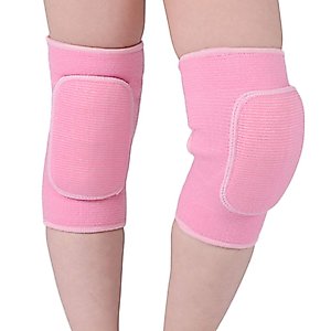 LUNA VOW 1 Pair Kids Protective Knee Pads Breathable Flexible Elastic Knee Sleeve Pad Support Protector For Volleyball, Dance (Pink, S for 3-10 Ages)