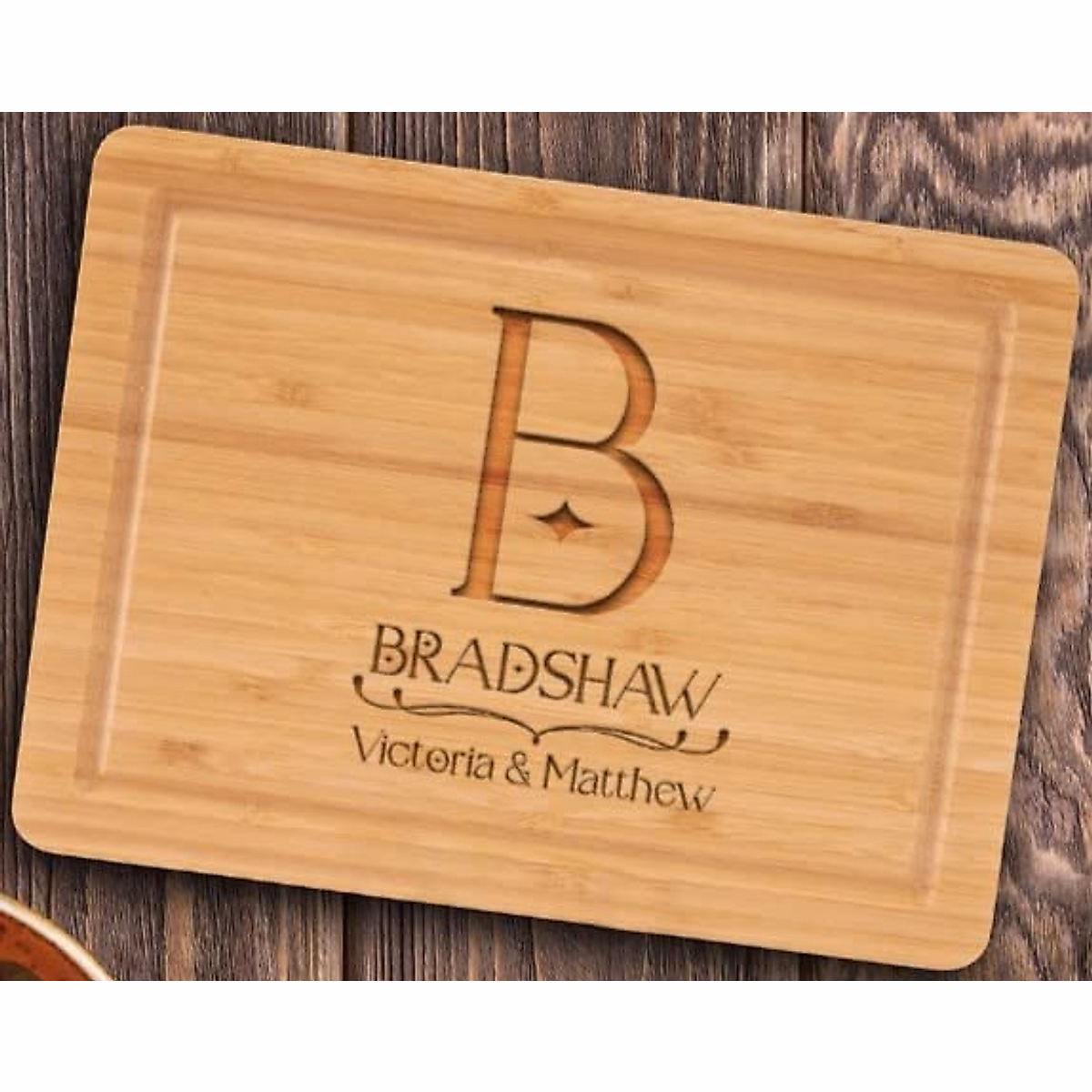 Custom Couple Cutting Board, Laser Engraved Gift for Wedding, Personalized Bamboo Cutting Board with Name, Engraved Cutting Board, Unique Anniversary Gift for Couple, Custom Wedding Cutting Board