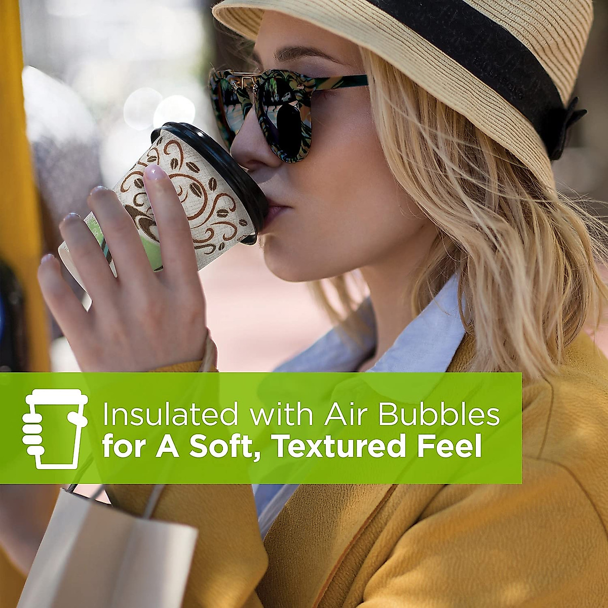 Dixie Hot Cups, Paper, 12oz, Coffee Dreams Design, 50/Pack