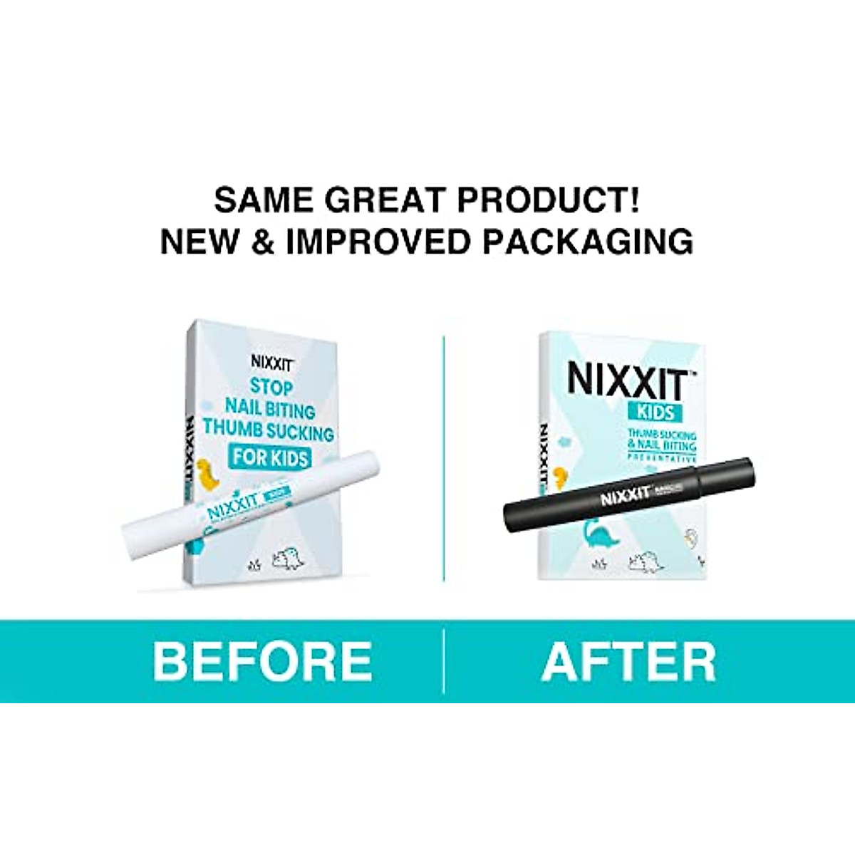 NIXXIT Nail Biting Treatment for Kids - Stop Thumb Sucking for Kids, Toddlers, Children - No Bite Nail Polish Pen - Non Glossy - Bitter Taste - Safe & Effective Solution