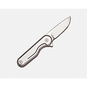 Craighill Rook Knife - Distilled Design Full-Metal Pocket Knife, Slim Profile, Durable Craftsmanship, Folding Drop Point Blade, EDC Essential, 2.2 oz - Stainless Steel