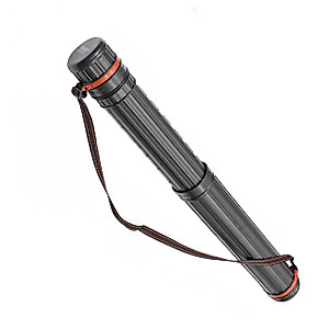 VViViD Extra Large Black Plastic Telescoping Transit Poster & Document Storage Tube w/Adjustable Nylon Carrying Strap (Medium (17.5" x 2.5"))