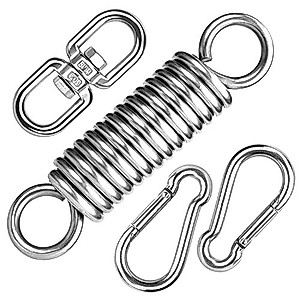 MEICOCO Heavy Bag Hanger, Heavy Bag Spring for Heavy Bag, Punching Bag Hanger Set with Carabiners and Spring for Punching Bags, Hammock up to 450lbs