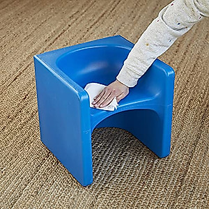 ECR4Kids Tri-Me 3-in-1 Cube Chair, Kids Furniture, Blue, 4-Piece