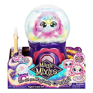 Magic Mixies Magical Misting Crystal Ball with Interactive 8 inch Pink Plush Toy and 80+ Sounds and Reactions