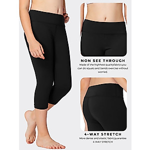 Stelle Girls Active Capri Legging Yoga Pants for Workout Sport Running (2 Piece Black, S), Little Kid
