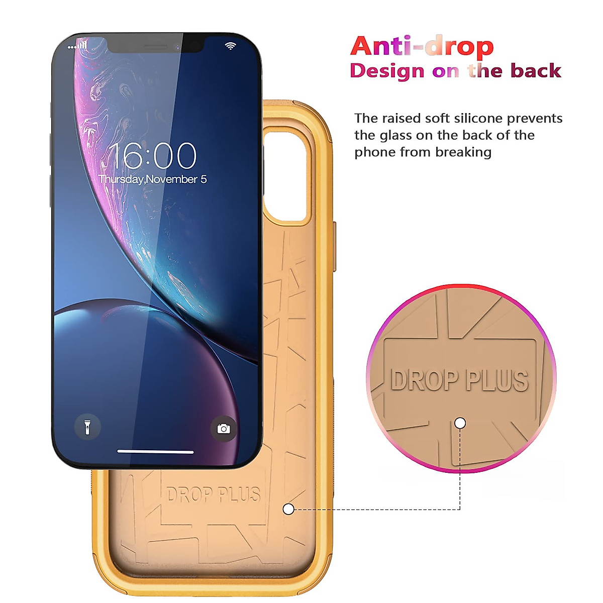 Diverbox for iPhone Xr Case [Shockproof] [Dropproof] [Dust-Proof],Heavy Duty Protection Phone Case Cover for Apple iPhone XR (Yellow)