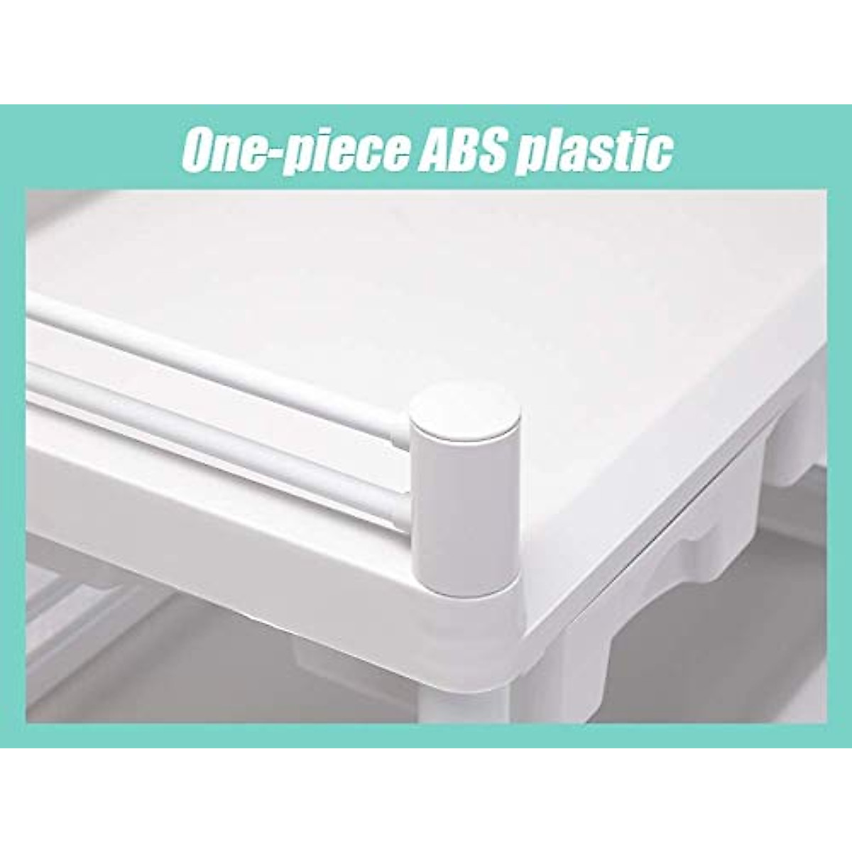 MTYLX Multifunctional Portable Trolleys with Wheels,Dental Mobile Utility Trolley Serving Cart with Wheels and Two Drawer, Gray White,64.5×44.5×98Cm