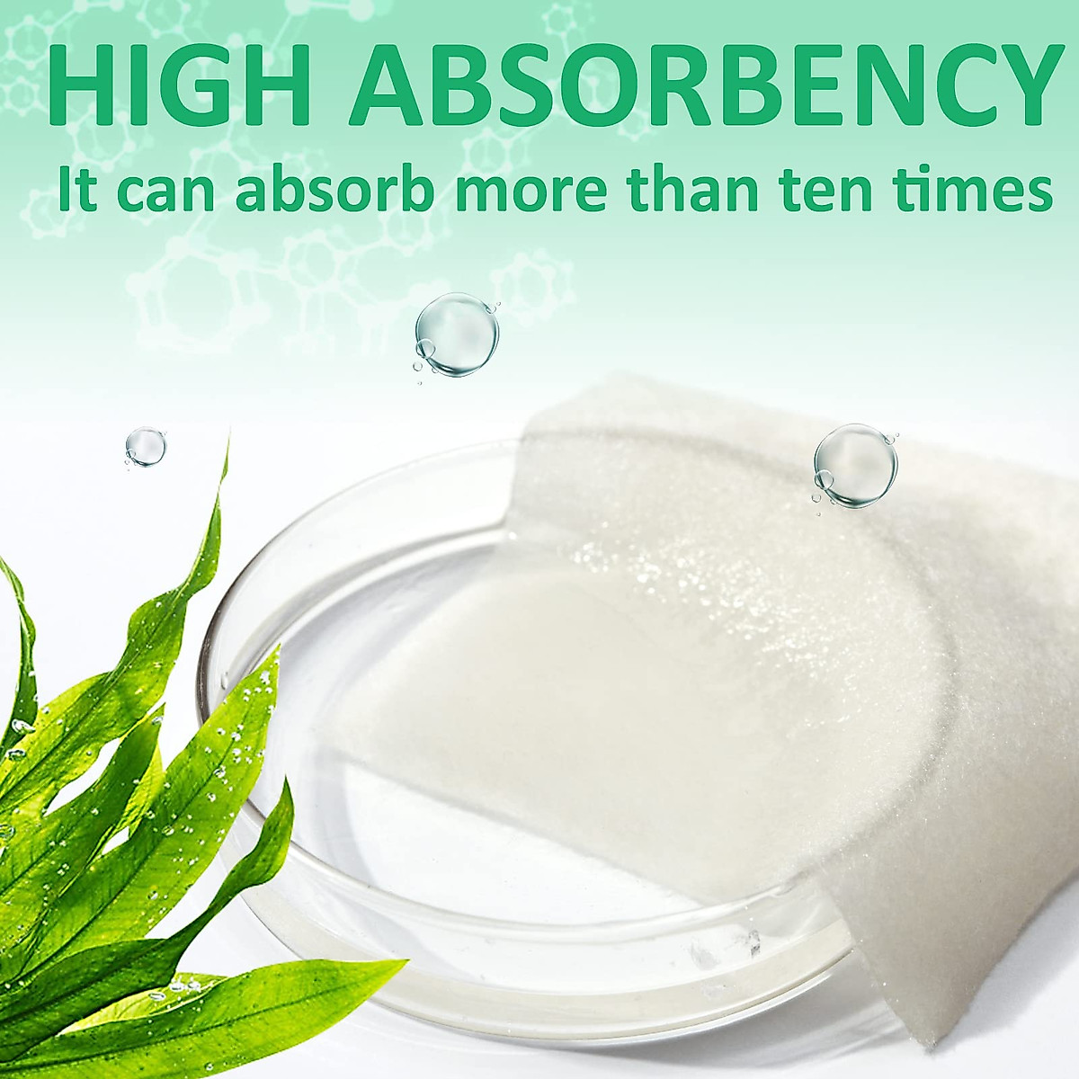 Dr. Med Calcium Alginate Wound Dressing 4"x4", 10 Individual Pack High Absorption Dressing Gauze, Non-Stick Pads, Soft and Comfortable Patch for Wound Care, Faster Healing