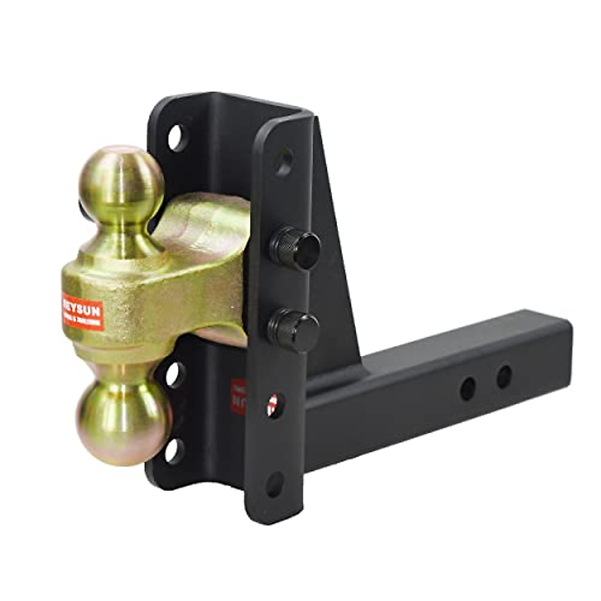 REYSUN 864351 Adjustable Trailer Hitches with Dual Ball 2" & 2-5/16", 6-1/2" Drop/Rise, 2" Receiver Shank, Drop Hitch 14,000lbs Capacity…