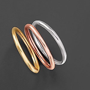 Ross-Simons 14kt Tri-Colored Gold Jewelry Set: 3 Polished Rings. Size 7