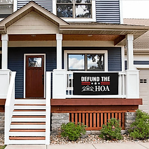 Defund The Hoa Party Banner Backdrop Banner For Holiday Sign Decorations Party Supplies