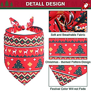 PAWCHIE Christmas Dog Costume - Christmas Dog Outfit Dog Santa Hat Bandana Tennis Balls, Xmas Triangle Bib Scarf Squeaky Toys Xmas Hat Accessories for Small Medium Dogs