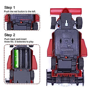 AISYAH Remote Control Car - Spray Car with Lights Control Car, Red Drift Racing Sport Control Cars Toy, Remote Control Car for Boys 8-12, 6 Year Old Boy Gifts