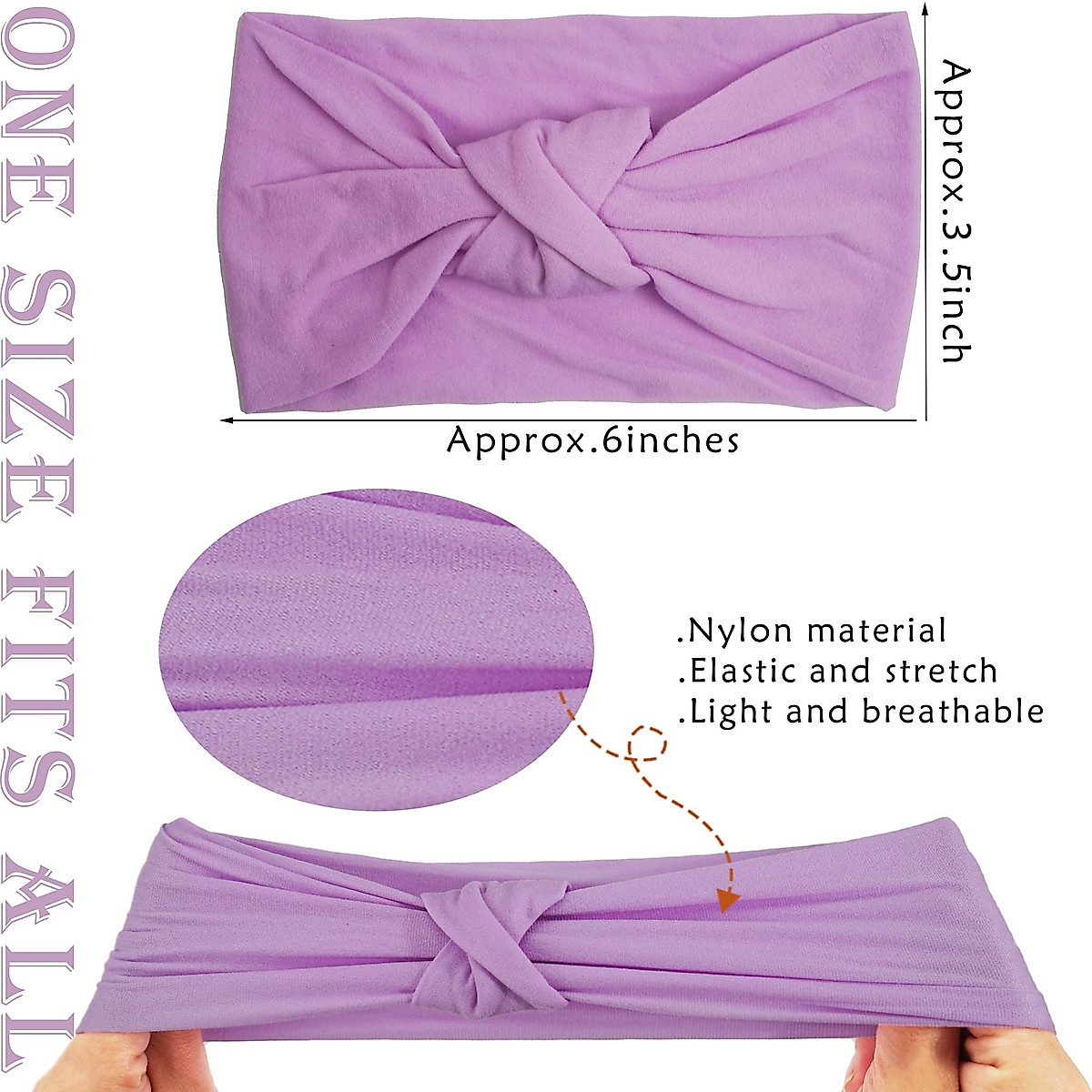 23 Pack Baby Nylon Headbands Hairbands Top Knot Headband Elastics Handmade Hair Accessories for Baby Girls Newborn Infant Toddlers Kids