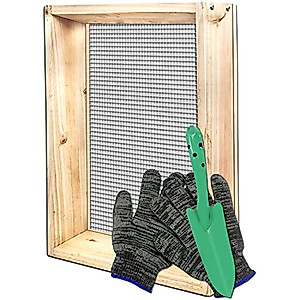 Soil Sifter, Dirt Sifter for Gardening, Compost Sifter, Garden Sieve, Light Wood Sifter for Rocks, Screen Sifter Top Soil/Peat Moss/Worm/Leaves/Loam Soil/Sand,Great Garden Tool for Plants & Vegetables