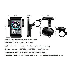 NBPOWER Programmable TFT Color Display Ebike 72v 5kw Rear Wheel Electric Bicycle Motor Kit 72V 5000W Electric Bike Conversion Kit (24inch)