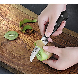 Cangshan V2 Series 1020434 German Steel Forged Peeling/Tourne Knife, 2.75-Inch Blade