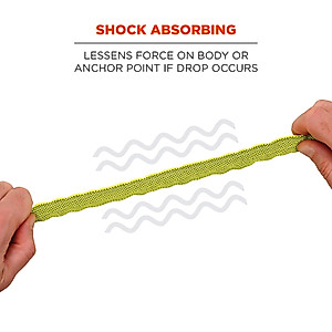 Ergodyne Squids 3100 Tool Lanyard with Single Carabiner and Adjustable Loop End, Standard Length, Lime