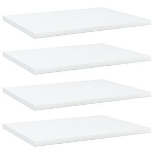 ZQQLVOO Bookshelf Boards 4 pcs,No Hardware for Installation,Floating Shelf Wall Mounted Replacement,Wall Shelf Display Wall Storage Shelf,Partition,Replace Plank,White 15.7"x11.8"x0.6" Chipboard