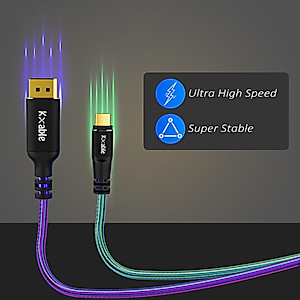 USB C to DisplayPort 1.4 Cable 4 FT, 8K@60Hz, 4K@120Hz, Thunderbolt 4/3 Type C to DP Cord, (Thunderbolt 4/3 Compatible) for MacBook Pro/Air, iPad Pro, iPhone 15 Pro Max, Galaxy, XPS-(Not HDMI)