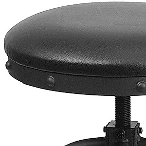 Flash Furniture Carrington 24'' Counter Height Stool with Swivel Lift Black LeatherSoft Seat