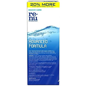 Renu Advanced Formula All Day Moisture Multi-Purpose Eye Contact Lens Solution 12 Fluid Ounces (Pack of 2)
