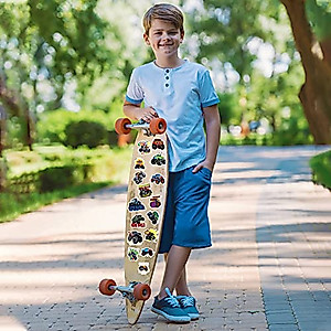 DULEFUN 50PCS Monster Truck Stickers, Truck Car Stickers for kids, Car Stickers Waterproof for Water Bottles Skateboard Car Bike Phone Case Laptop Suitcase, Monster Truck Gifts for Girls Boys Party Gifts, Monster Truck Party Favors