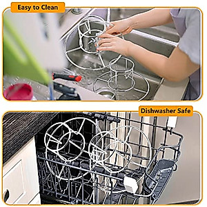 Leonyo Beer Can Chicken Holder Set of 2, Stainless Steel Beer Butt Vertical Chicken Rack Stand for Roaster Chicken & Turkey, Barbecue Accessories for Grill Smoker and Oven, Stable & Dishwasher Safe