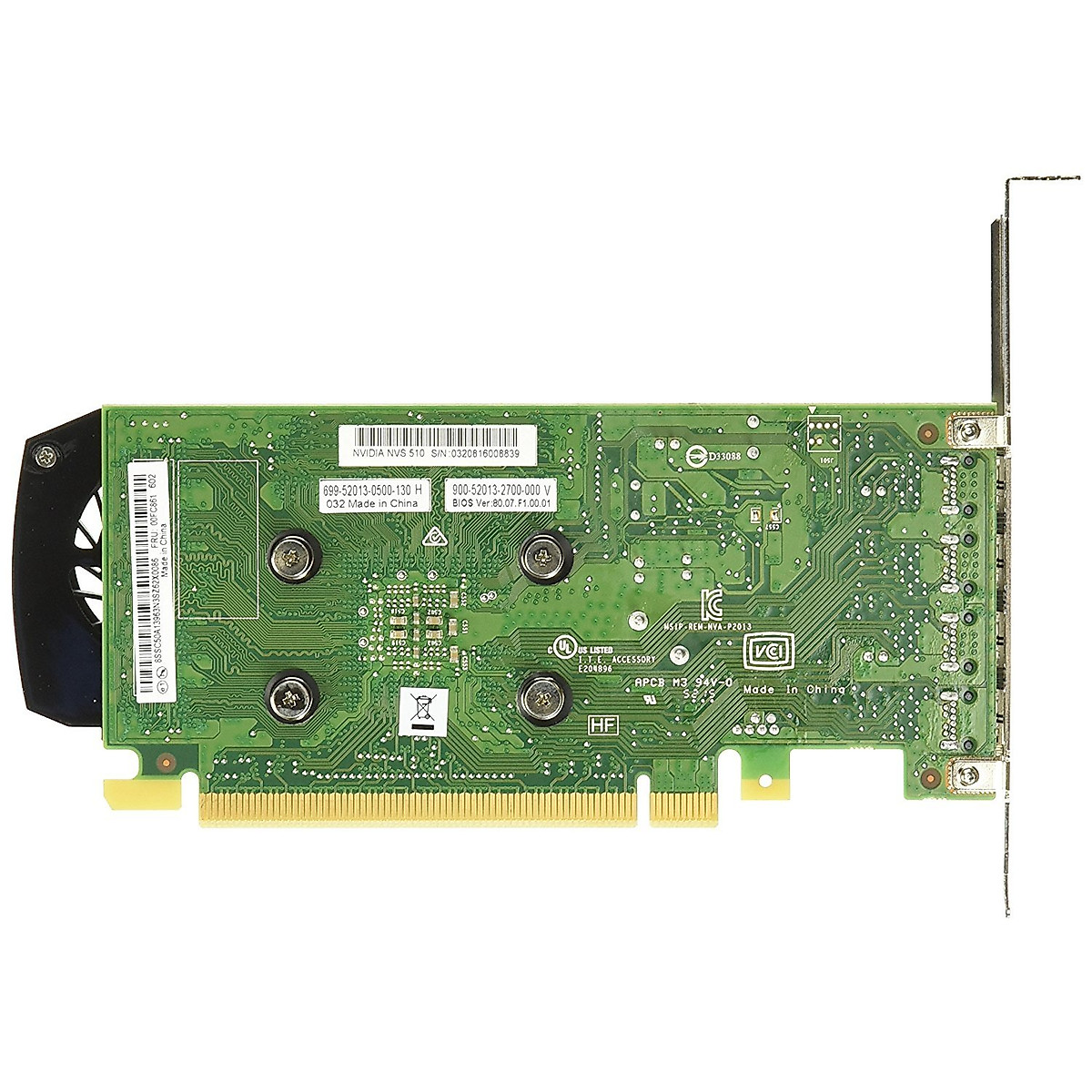 Lenovo Graphics Card - NVS 510-2 GB DDR3 - PCIe 2.0 x16 Low Profile - 4 x Mini DisplayPort - for ThinkCentre M73; ThinkStation P310; P320; P410; P500; P510; P520; P710; P720; P910; P920