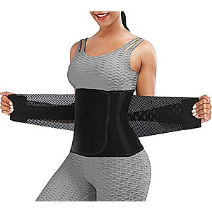 ChongErfei Waist Trainer Belt for Women - Waist Trimmer Weight Loss Ab Belt - Slimming Body Shaper(Black,Medium)