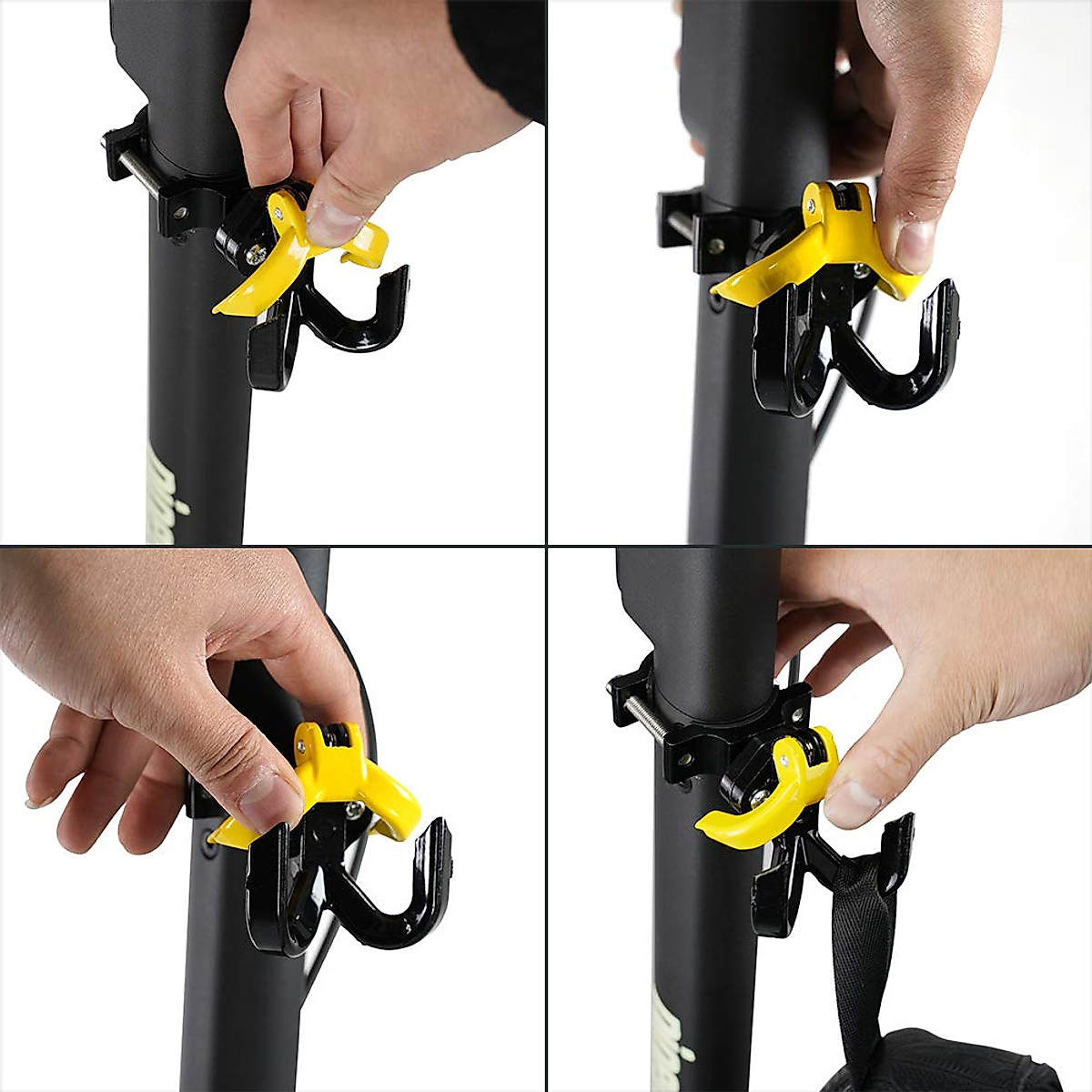 YBang Metal Hook Mount Kit for Xiaomi Mi 3 / 1S / M365 / Pro/Pro 2 / Essential Lite for Segway Ninebot MAX G30 Electric Scooter Double Front Hook Bracket Storage (Red)