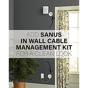 Sanus Wireless Speaker Wall Mount Sonos ONE, ONE SL, PLAY:1, & PLAY:3 - Tool Free Tilt & Swivel Adjustments for Best Audio - Single (White) - WSWM21-W1