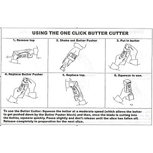 Inventions for Market One Click Stick Butter Cutter with Stainless Steel Blade (Regular Blue) for 1/4 lb butter stick (Not for California, Oregon, or Washington State)