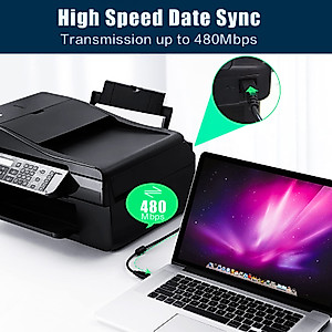 Inovat Replacement 10FT USB PC Data Transfer Host Cable Cord Printer Cable for DYMO Label Writer 450 Twin Turbo label printer