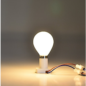 OPALRAY G45(G14) Mini Globe LED Bulb, 2W 200LM, Dimmable, 25W Incandescent Replacement, Warm White Light 2700K Filament Tungsten, E12 Candelabra Base Bulb, Eye-protected Frosted Glass Cover, 6 Pack