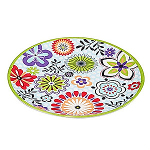 Certified International Carnaby Melamine 2 Piece Platter Set, Multicolor, Large
