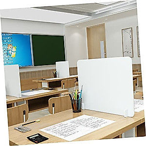 FOYTOKI Partition Tri Fold Poster Boards Privacy Boards for Student Desks Privacy Panel Desk Privacy Board Table Divider Panels Deskpad Acrylic Table Furniture Office White Protection