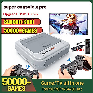Retro Wi Fi Super Console X Pro S905 X4 K H D Mini T V/Video Game Consoles for P S P/P S1/ D C/ N64 K O D I Dual System Built-in50000 Games